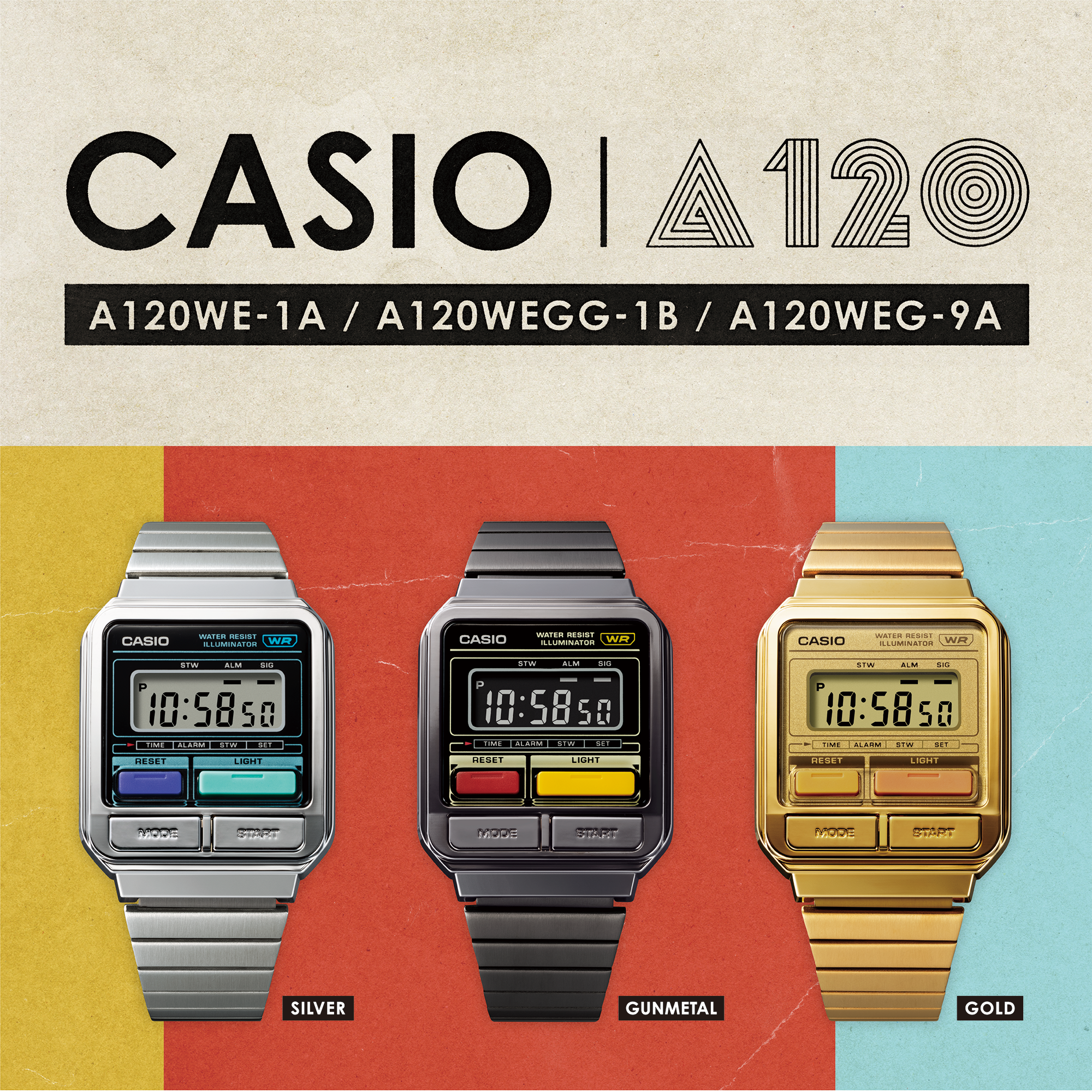 A120WE-1A | CASIO VINTAGE Silver | CASIO CANADA