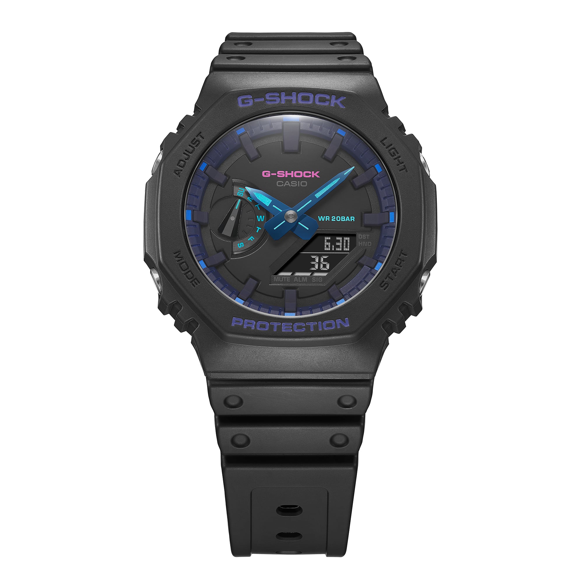 GA-2100VB-1A | G-SHOCK ANALOG-DIGITAL VIRTUAL BLUE Series | CASIO INDIA