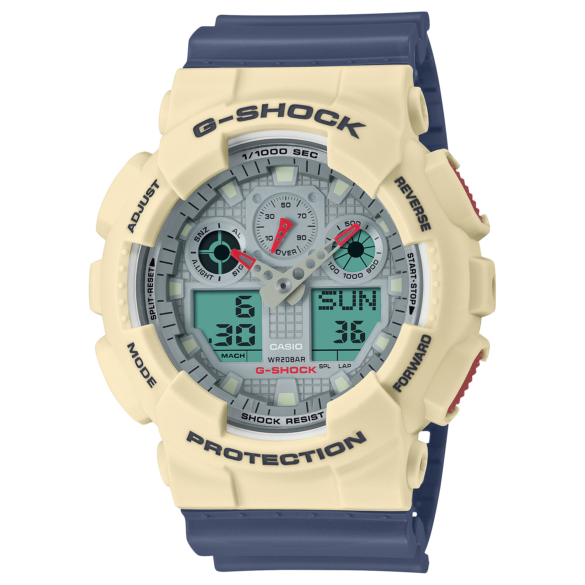 GA-100PC-7A2 | G-SHOCK อะนาล็อก-ดิจิตอล ซีรีส์ GA-100 | CASIO THAILAND