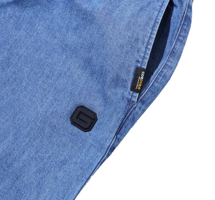 CORDURA DENIM FIDLOCK EASY TROUSERS LIGHT INDIGO M | CASIO