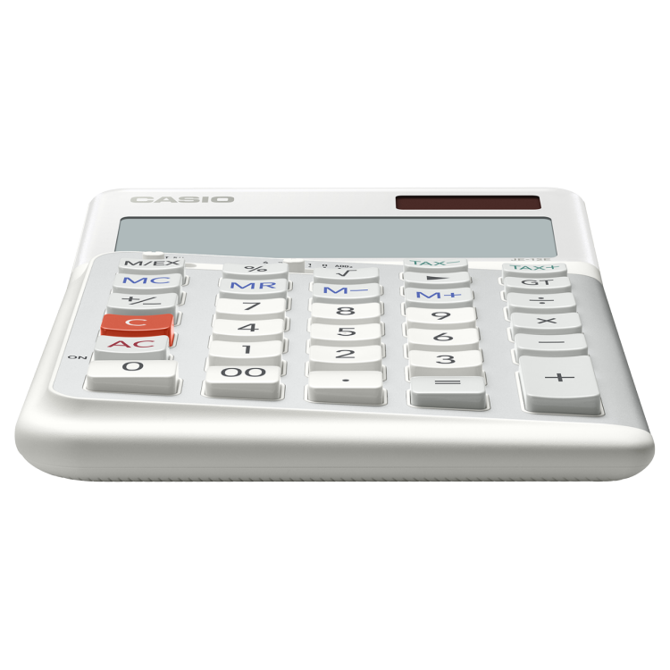 JE-12E-WE Compact Ergonomic Calculator | CASIO