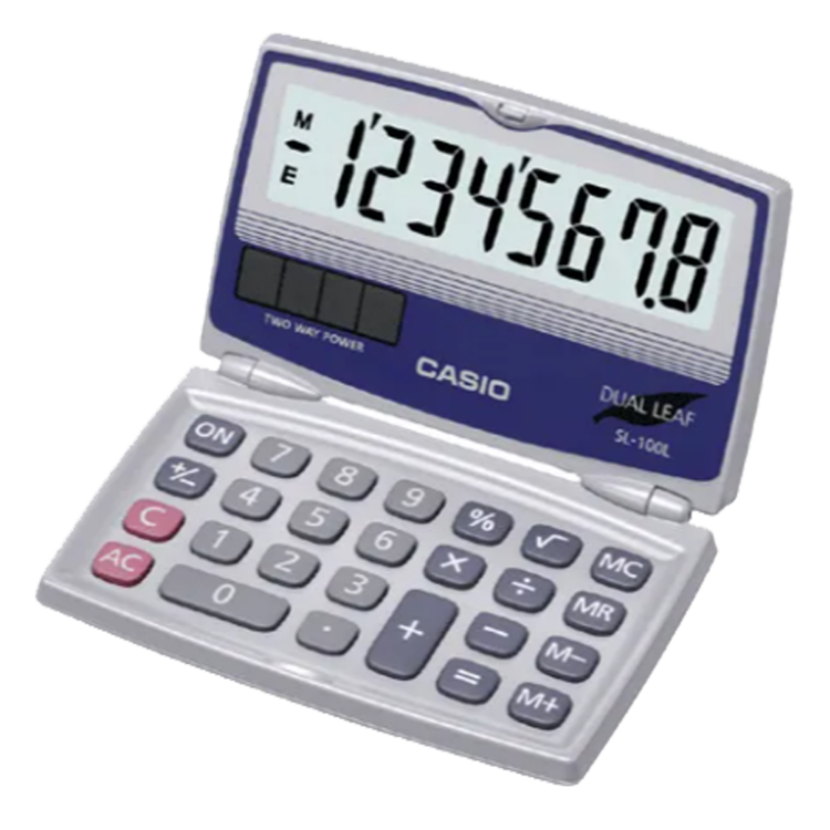 SL-100L Pocket Calculator | Folding Calculator | CASIO