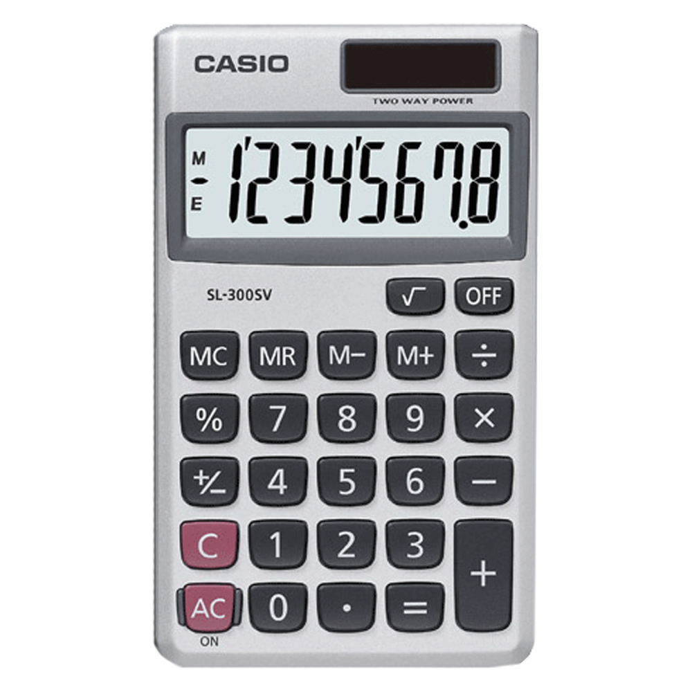 SL-300SV | Grey Portable Calculator | CASIO