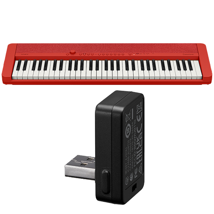CTS1RDBT | Casiotone Red Portable Keyboard with Wireless Adaptor | CASIO