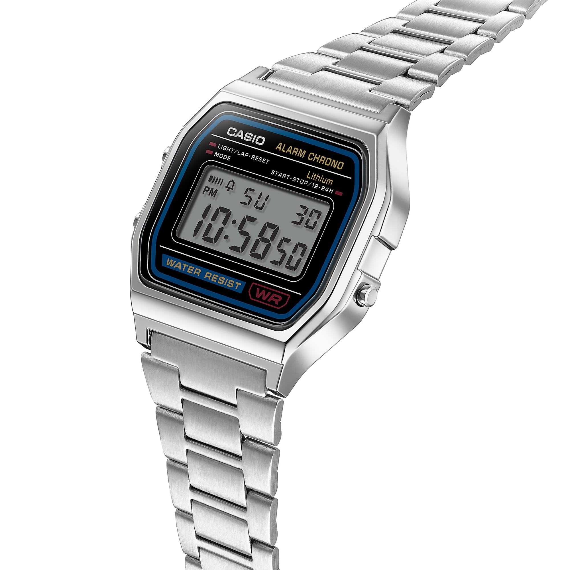 A158WA-1 | Casio Vintage Watch in Silver Metal | Casio