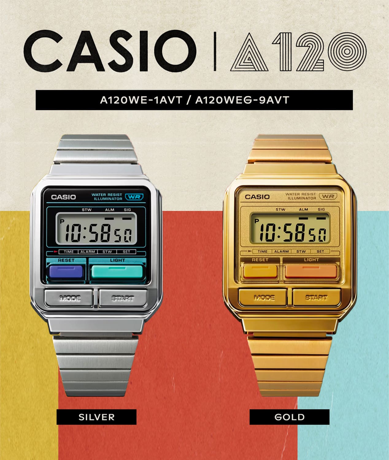 A120WEG-9AVT | Vintage Gold | CASIO