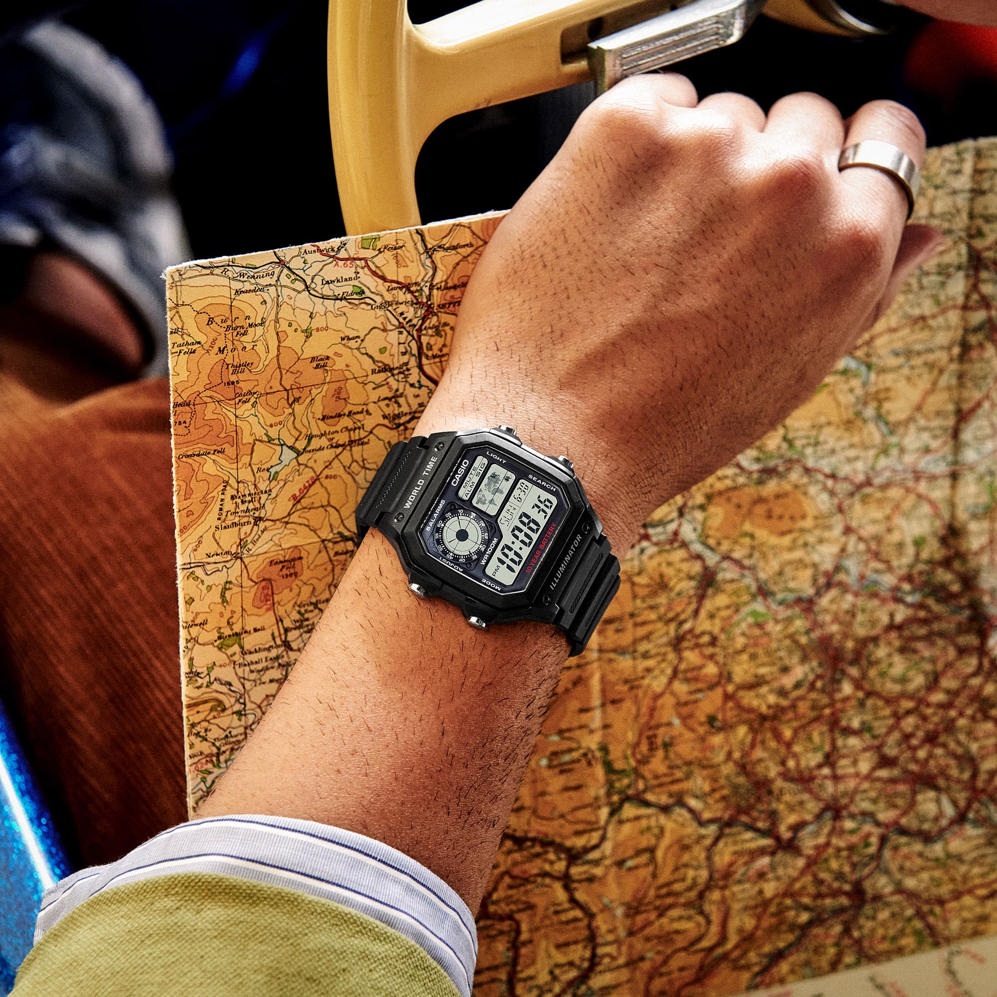 AE1200WH-1A | Illuminator All Black Digital Watch | CASIO