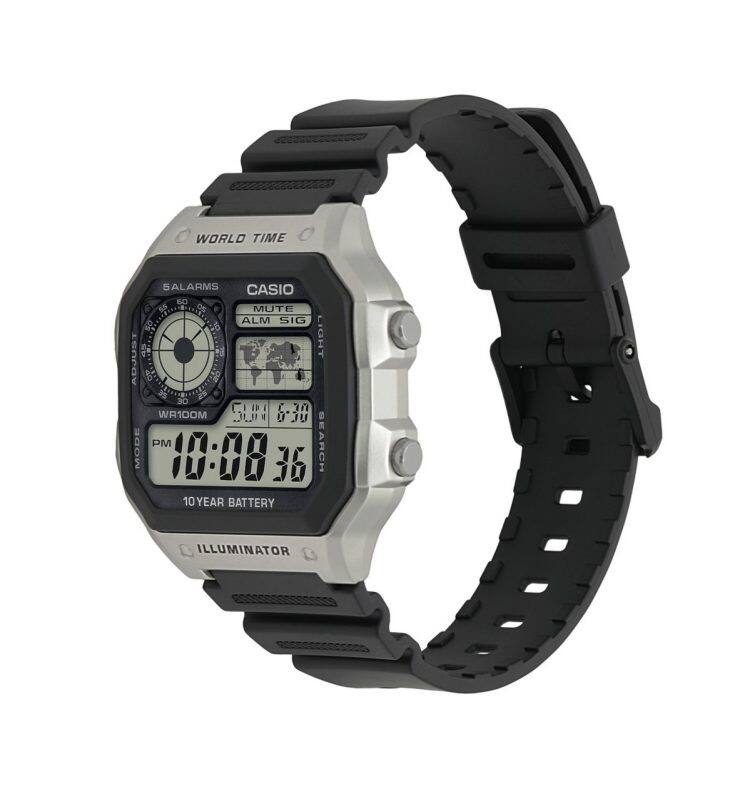 AE1200WH-1CV | Illuminator Black-Silver Digital Watch | CASIO