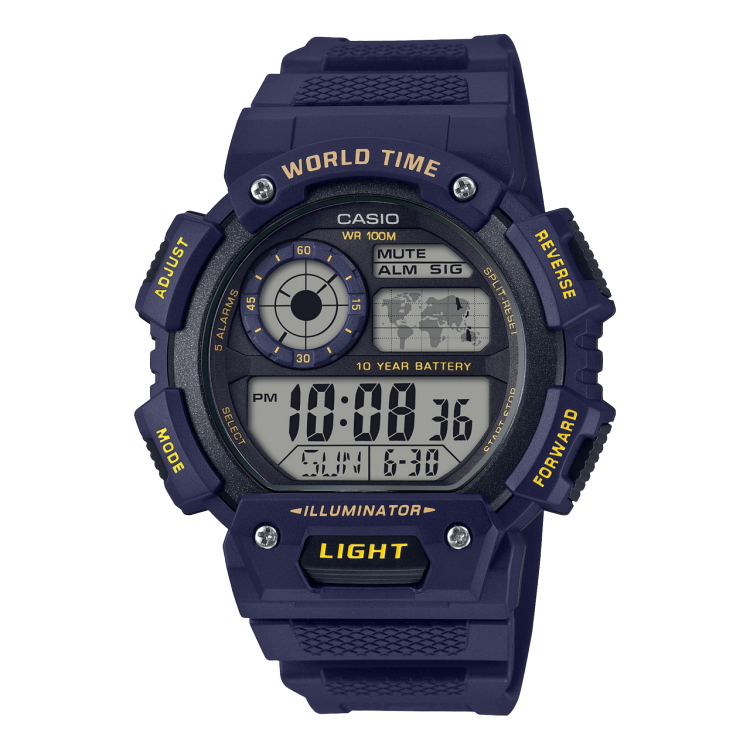 AE1400WH-2AV | Illuminator Navy Blue Digital Watch | CASIO