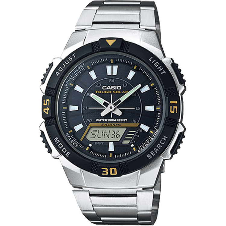 AQS800WD-1EV | Analog-Digital Silver with Black Watch | CASIO