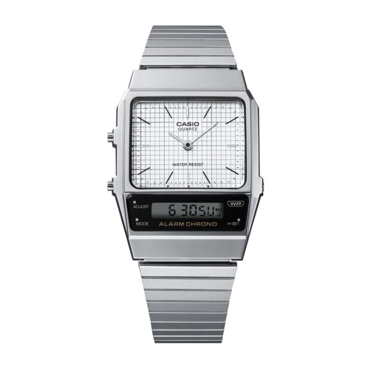 AQ800E-7A | Vintage Silver Stainless Steel Watch | CASIO