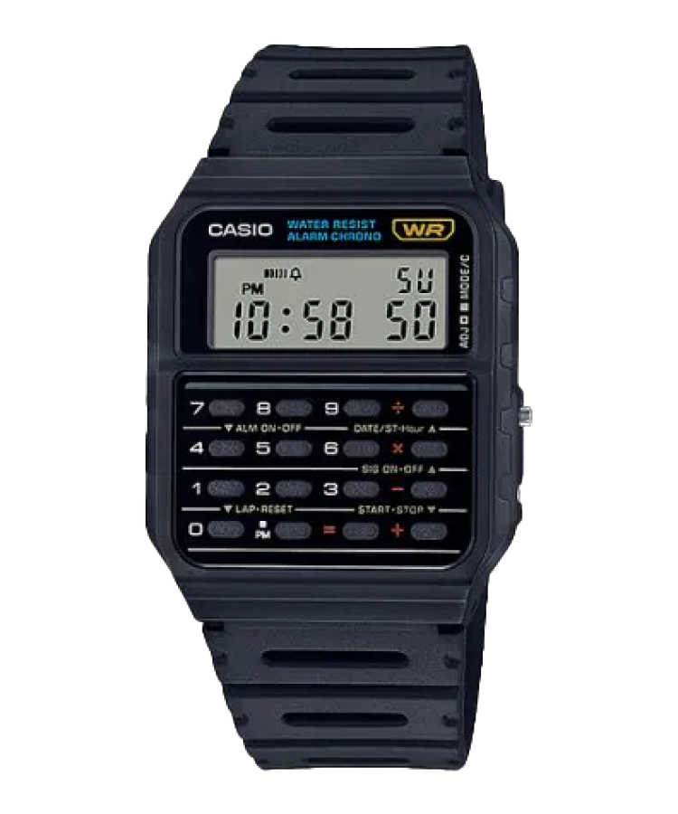 CA53W-1 | Black Data Bank Watch | CASIO