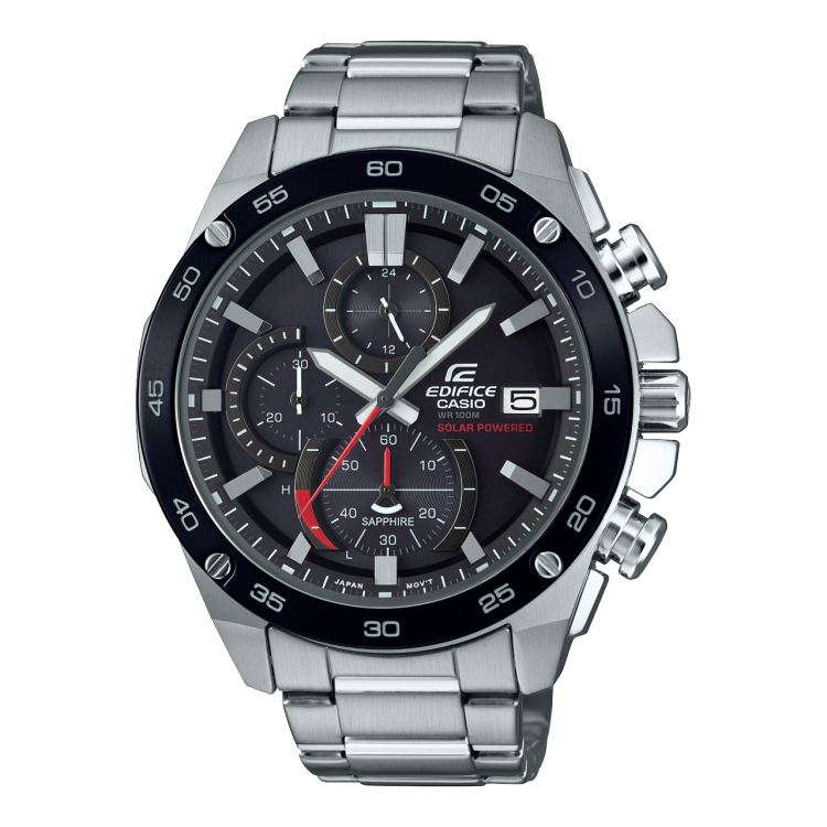 EFSS500DB-1AV | EDIFICE Solar Powered Black Watch | CASIO