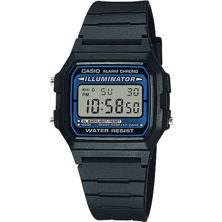 F105W-1A | Black and Blue Digital Watch | CASIO