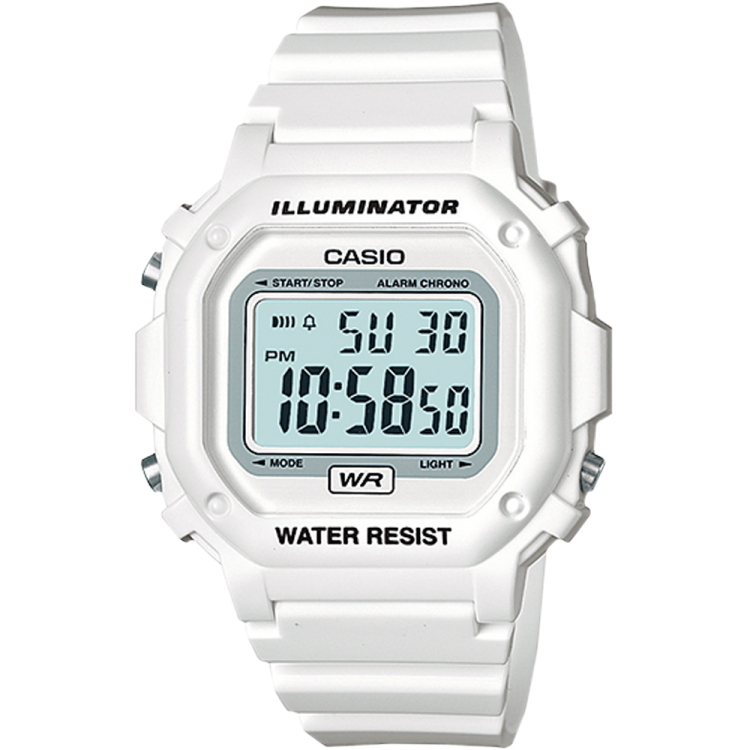 F108WHC-7B | Full White Digital Watch | CASIO
