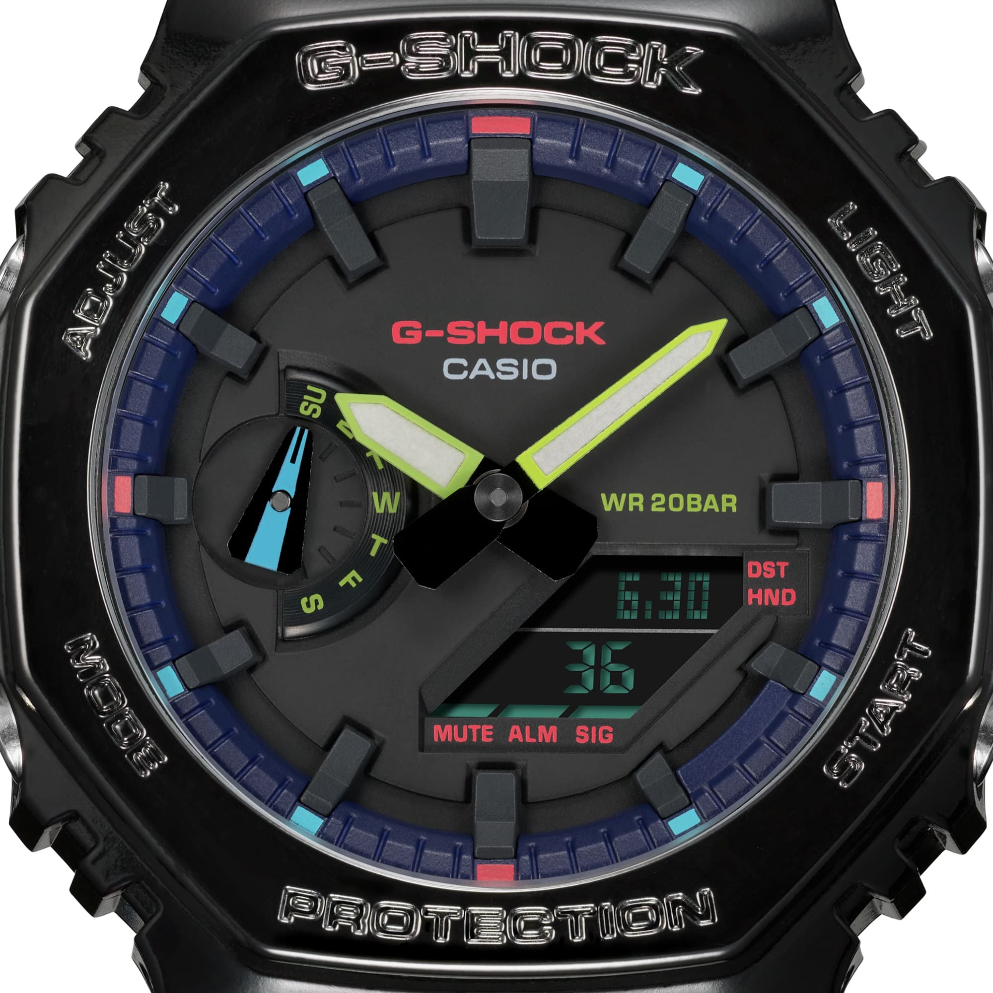 GA2100RGB-1A | G-SHOCK ANALOG-DIGITAL Black | CASIO