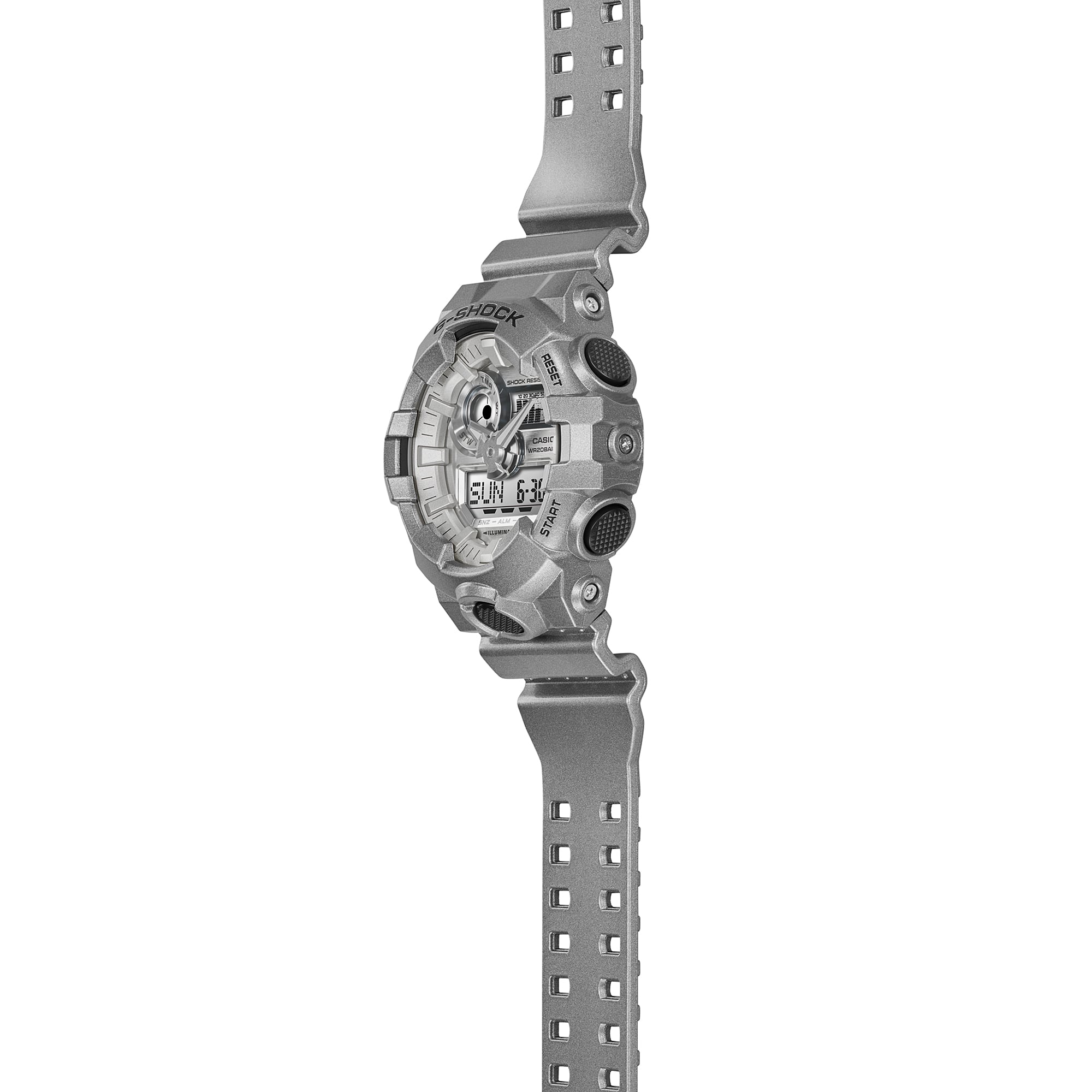 GA700FF-8A | Retro Futuristic Metallic Silver Men’s Watch by G-SHOCK ...