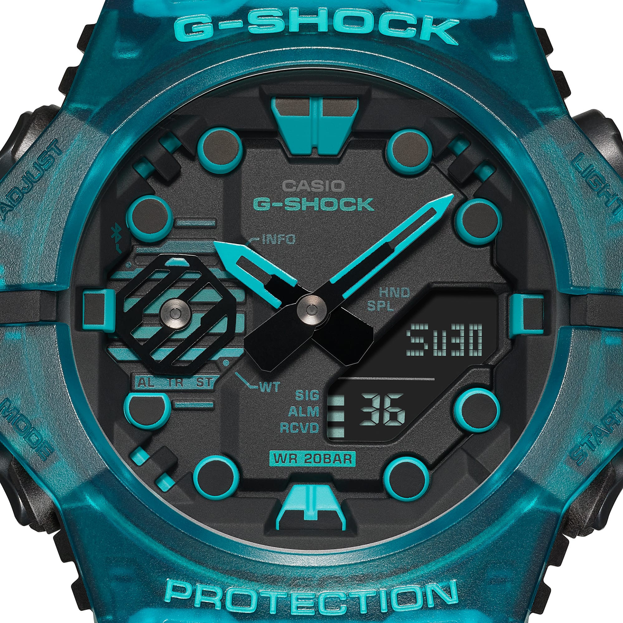 GAB001G-2A | G-SHOCK ANALOG-DIGITAL Transparent color | CASIO