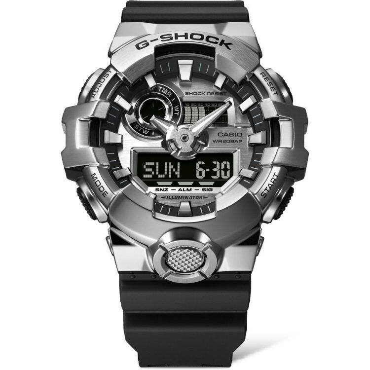 GM700-1A | Men’s Stainless-Steel Watch: Silver | Casio G-SHOCK