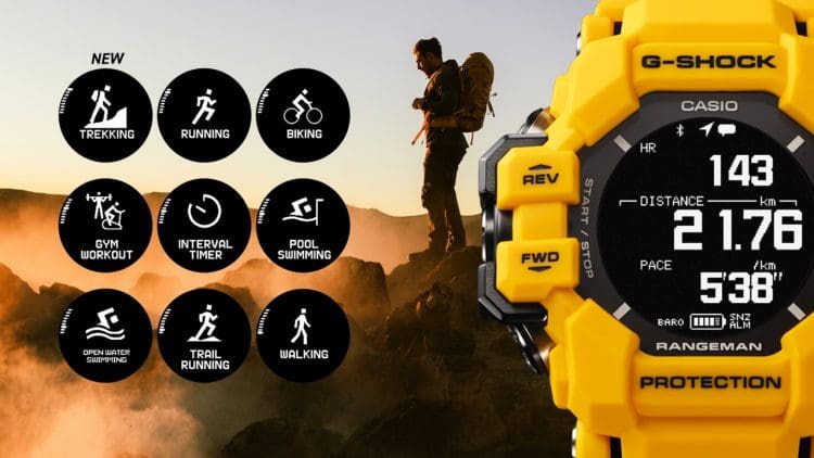 GPRH1000-9 | Yellow Rangeman GPS Navigation Watch | Casio G-SHOCK
