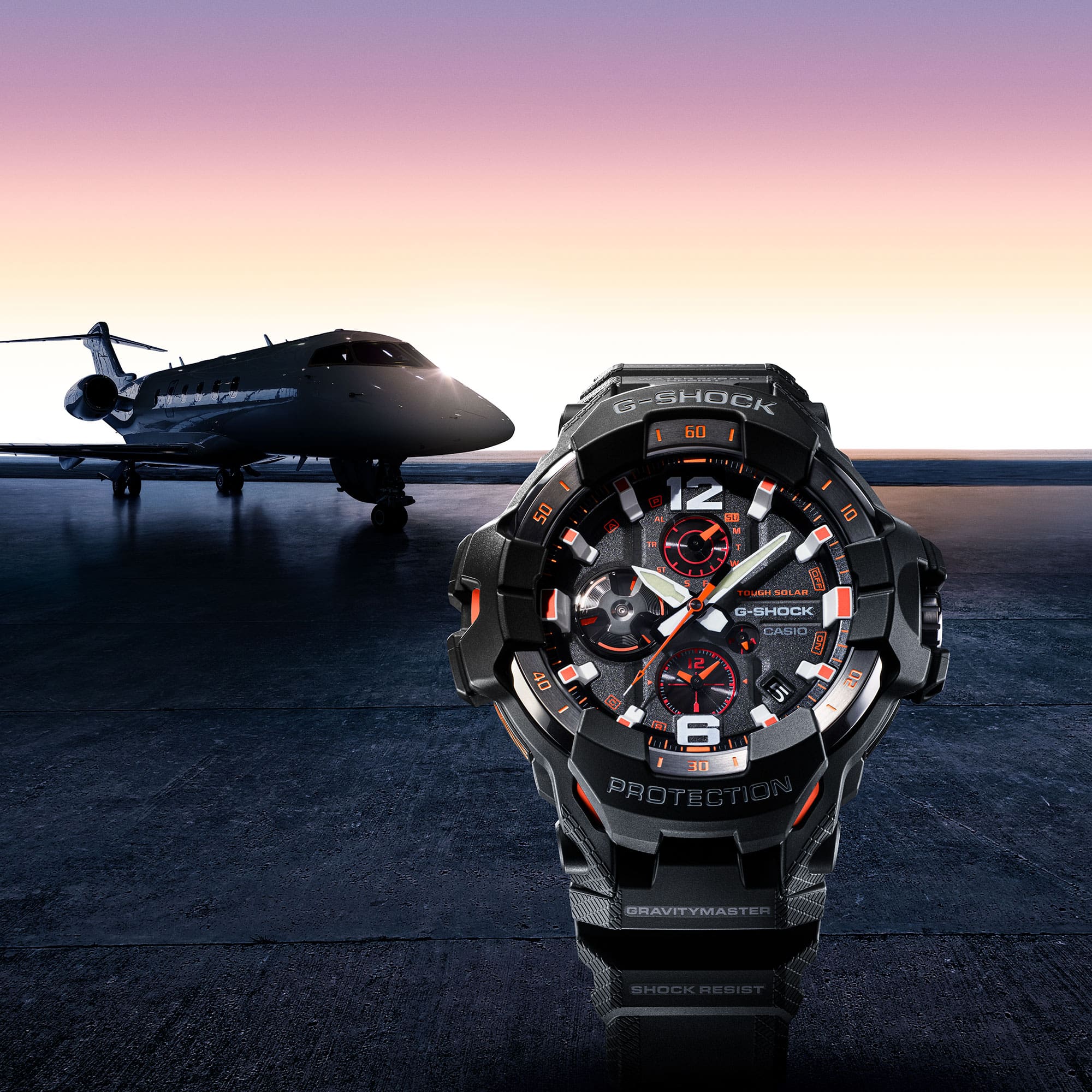 GRB300-1A4 | Orange GRAVITYMASTER Pilot Watch | Casio G-SHOCK