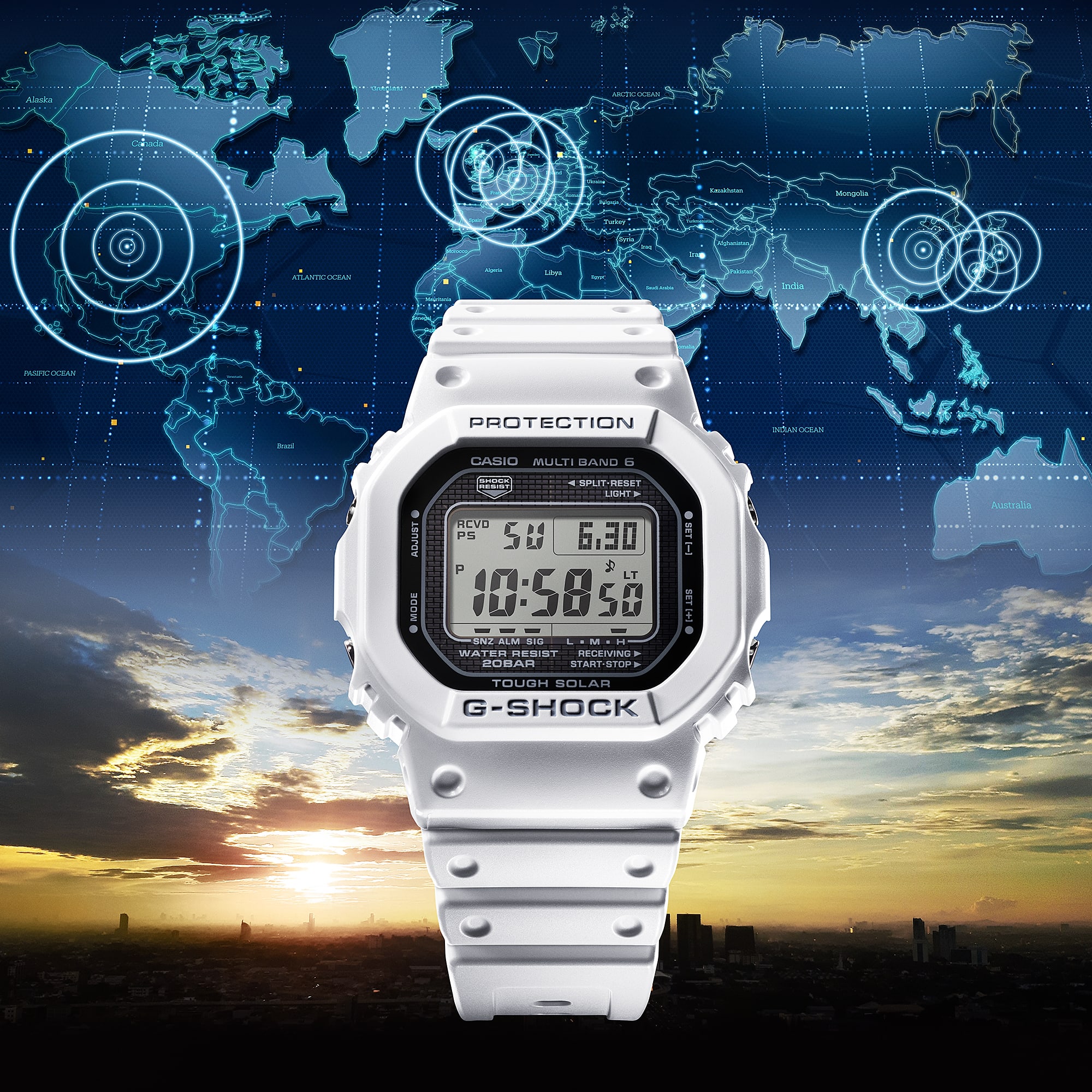GW5000HS-7 | G-SHOCK DIGITAL White | CASIO
