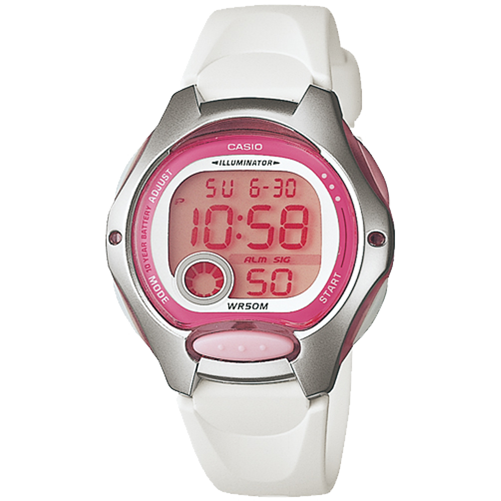 LW200-7AV | White and Pink Digital Watch | CASIO