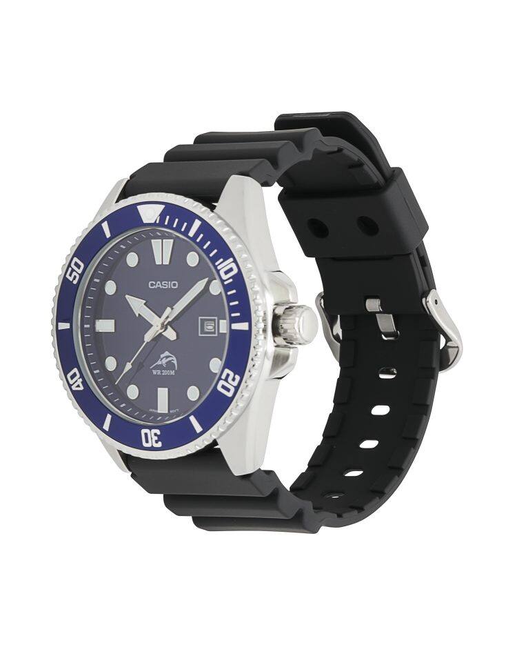 MDV106B-2AV | Black and Royal Blue Men's Analog Watch | CASIO