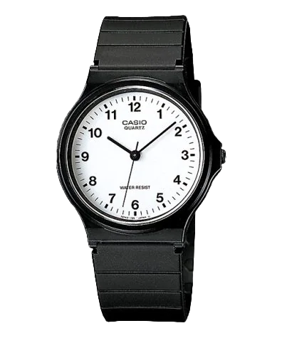 MQ24-7B | Black and White Men's Analog Simple Watch | CASIO