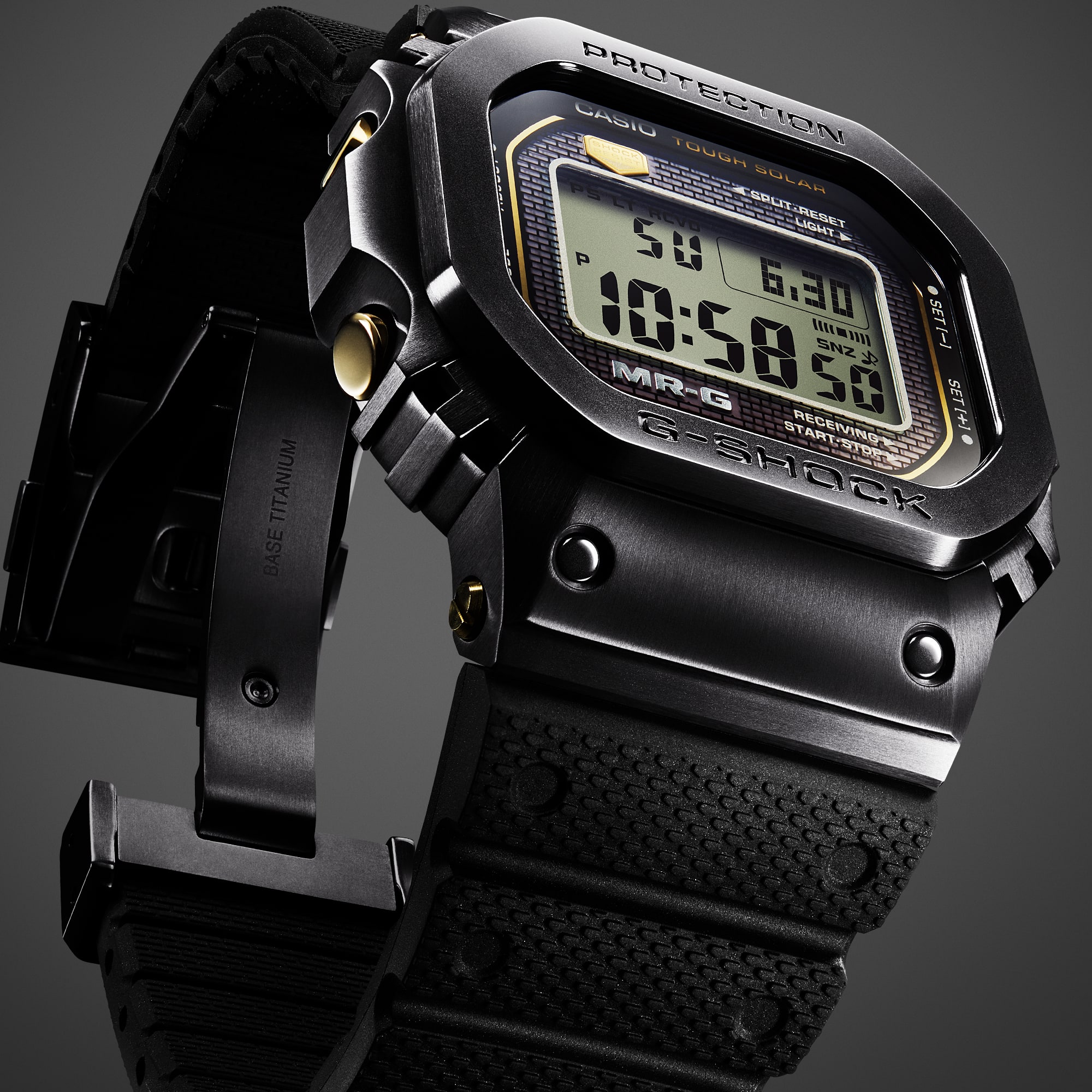 MRGB5000R-1 | Titanium Alloy High End MR-G Black & Gold Detail Watch ...