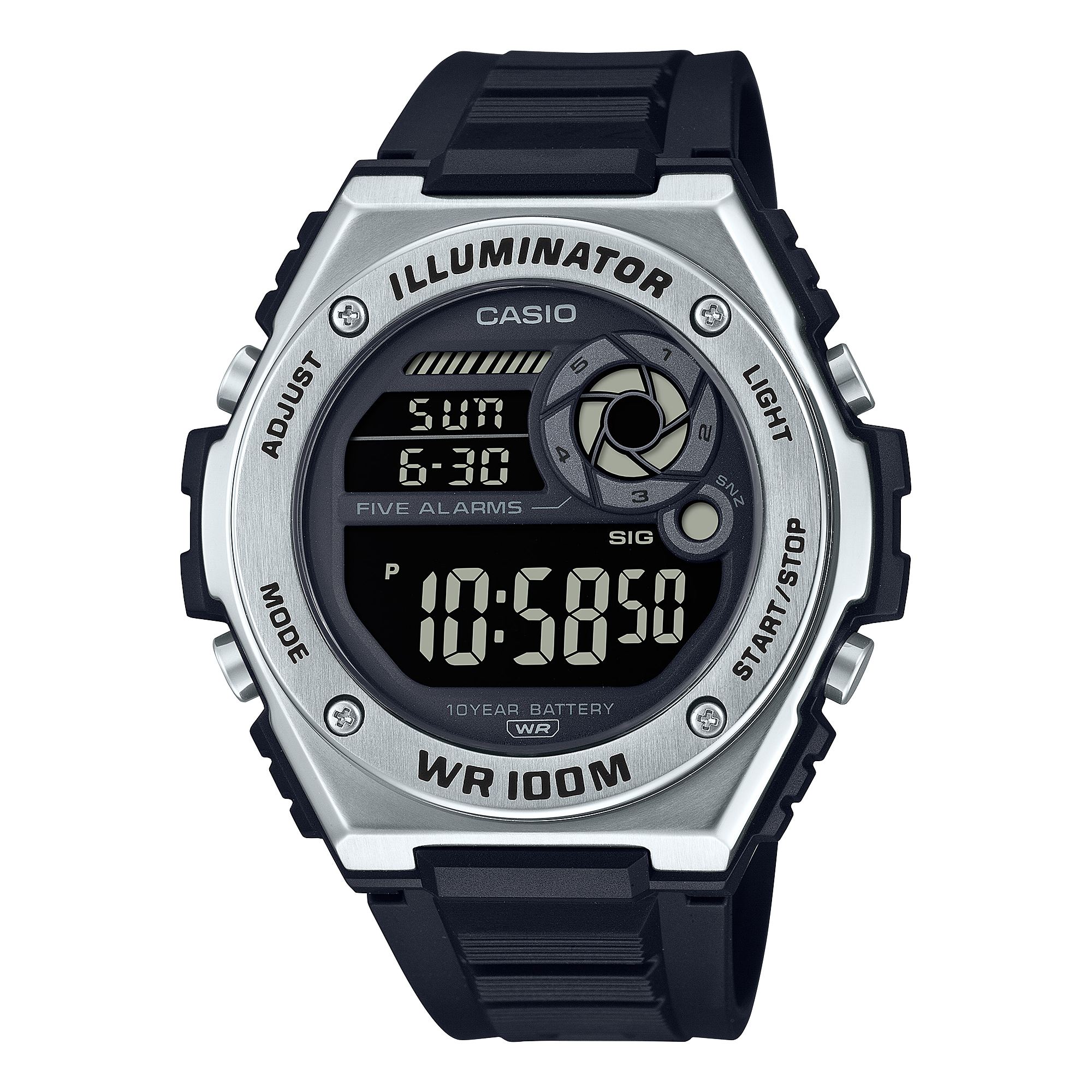MWD100H-1BV | Silver Digital Watch | CASIO
