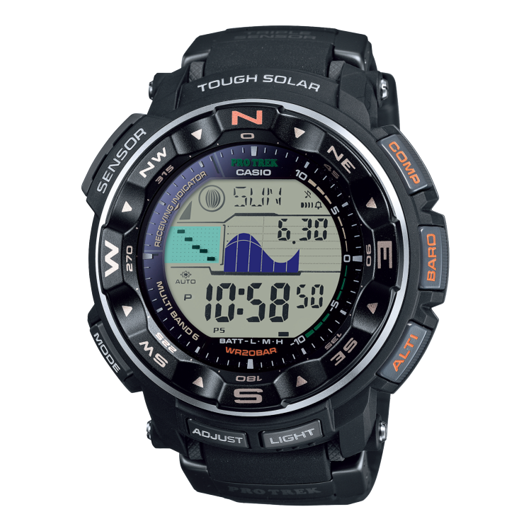 PRW2500R-1 | Triple Sensor Black Watch - PRO TREK | CASIO
