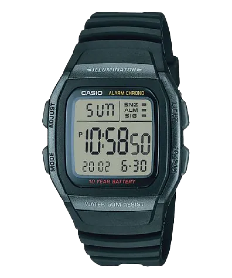 W96H-1BV | Black Digital Watch | CASIO