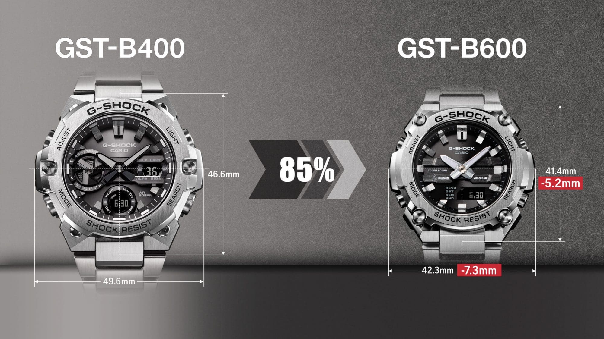 GST-B600-1A | G-SHOCK G-STEEL GST-B600 Series | CASIO MIDDLE EAST & AFRICA